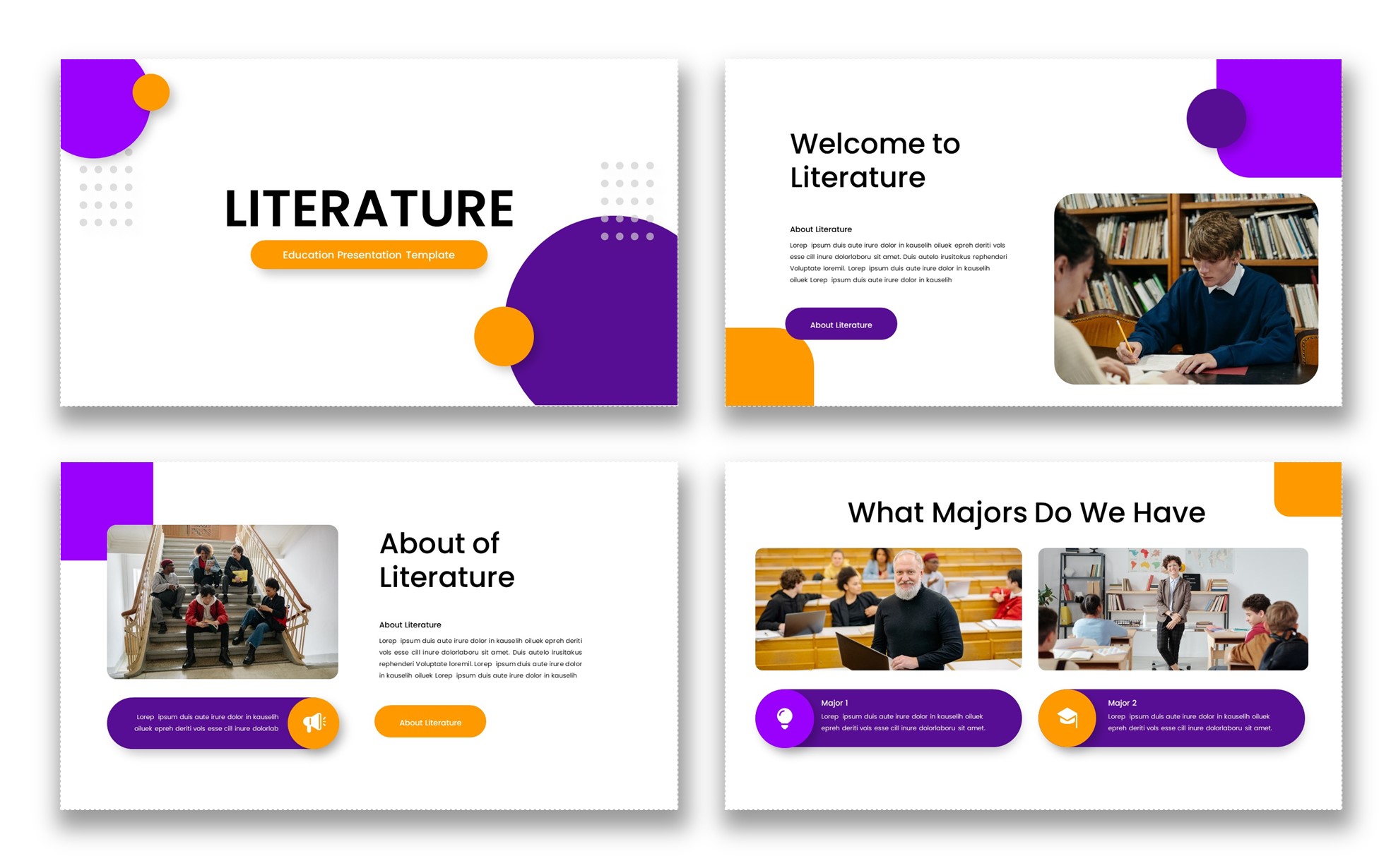 Literature - Education PowerPoint Template, Presentation Templates