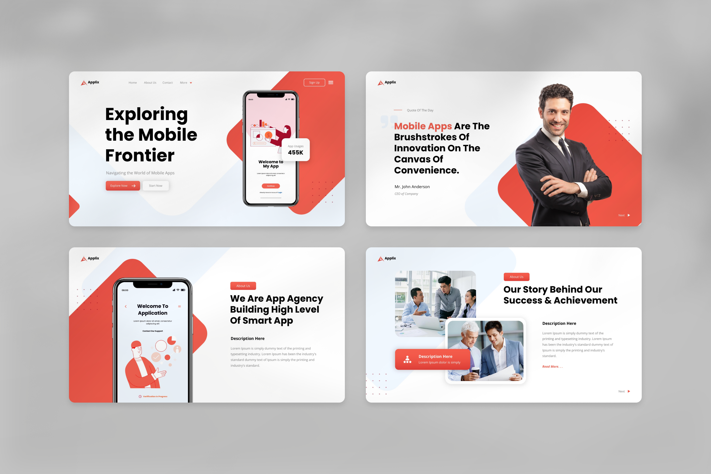 Applix Mobile App & SAAS Google Slide, Presentation Templates ...