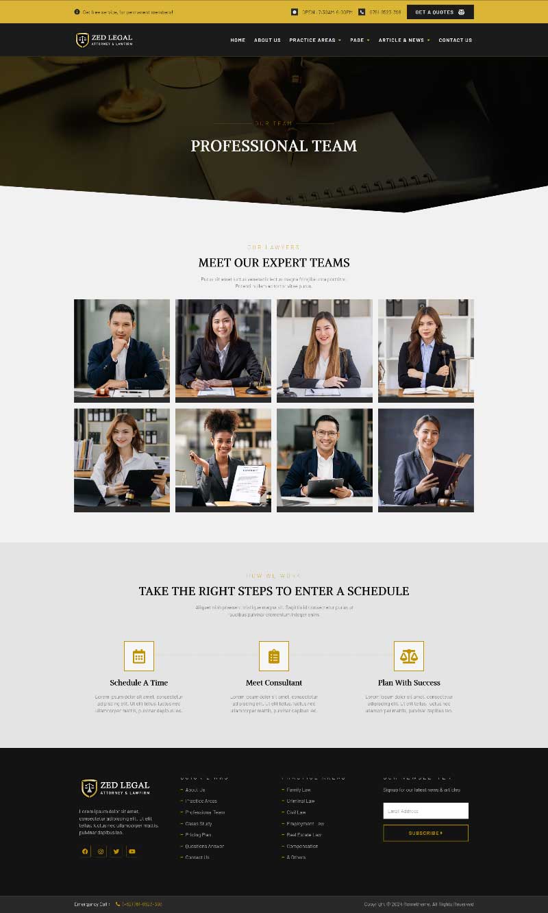 Zed Legal - Professional Attorney & Law Firm Elementor Template Kit by ...