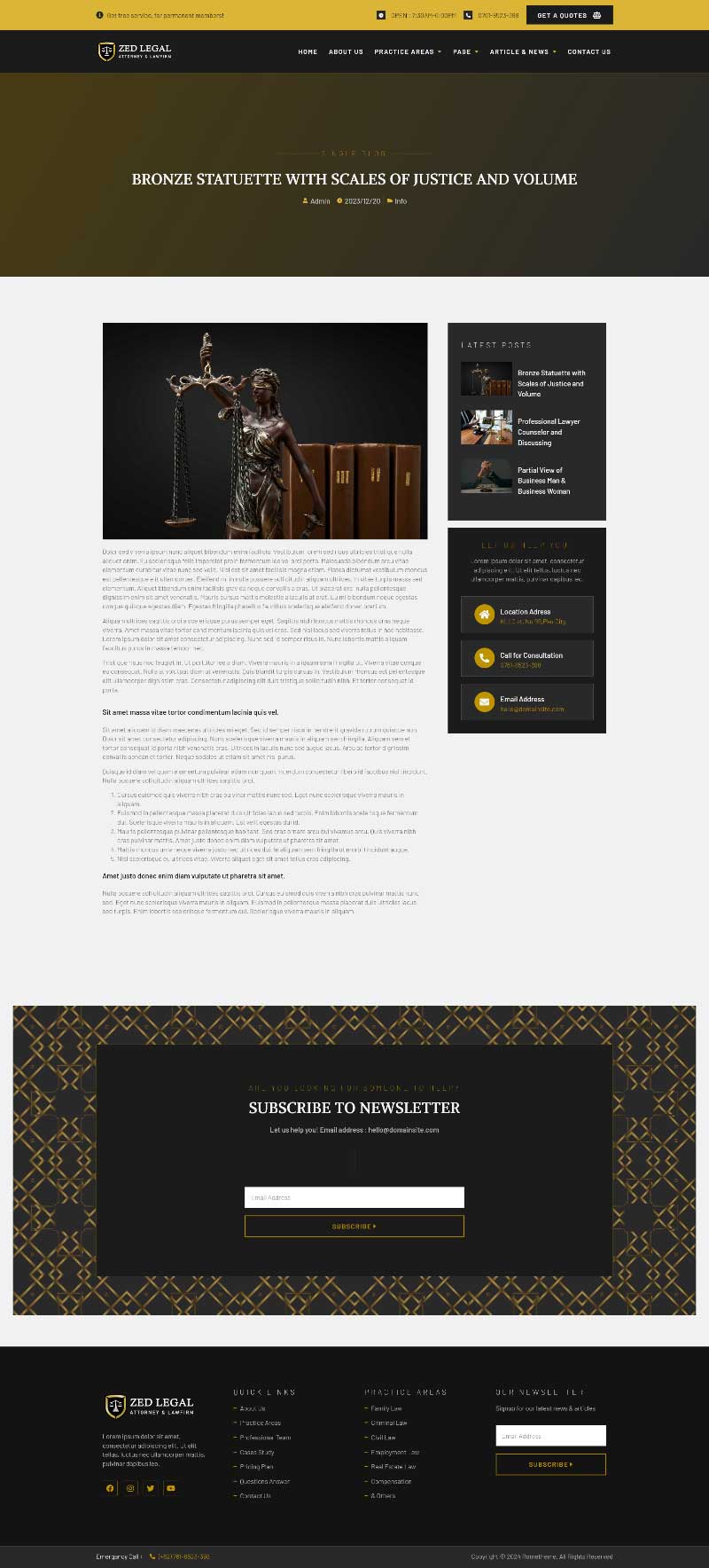 Zed Legal - Professional Attorney & Law Firm Elementor Template Kit by ...