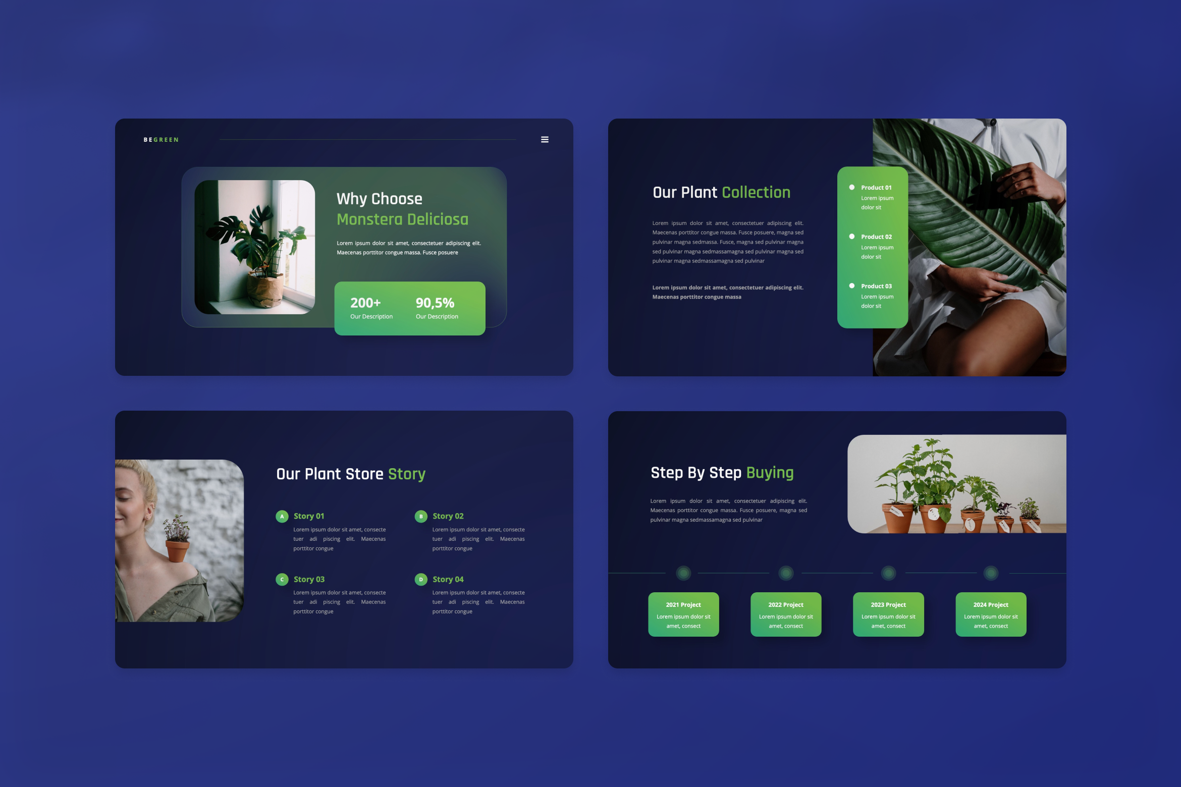 Begreen - Plant & Gardening PowerPoint Template, Presentation Templates