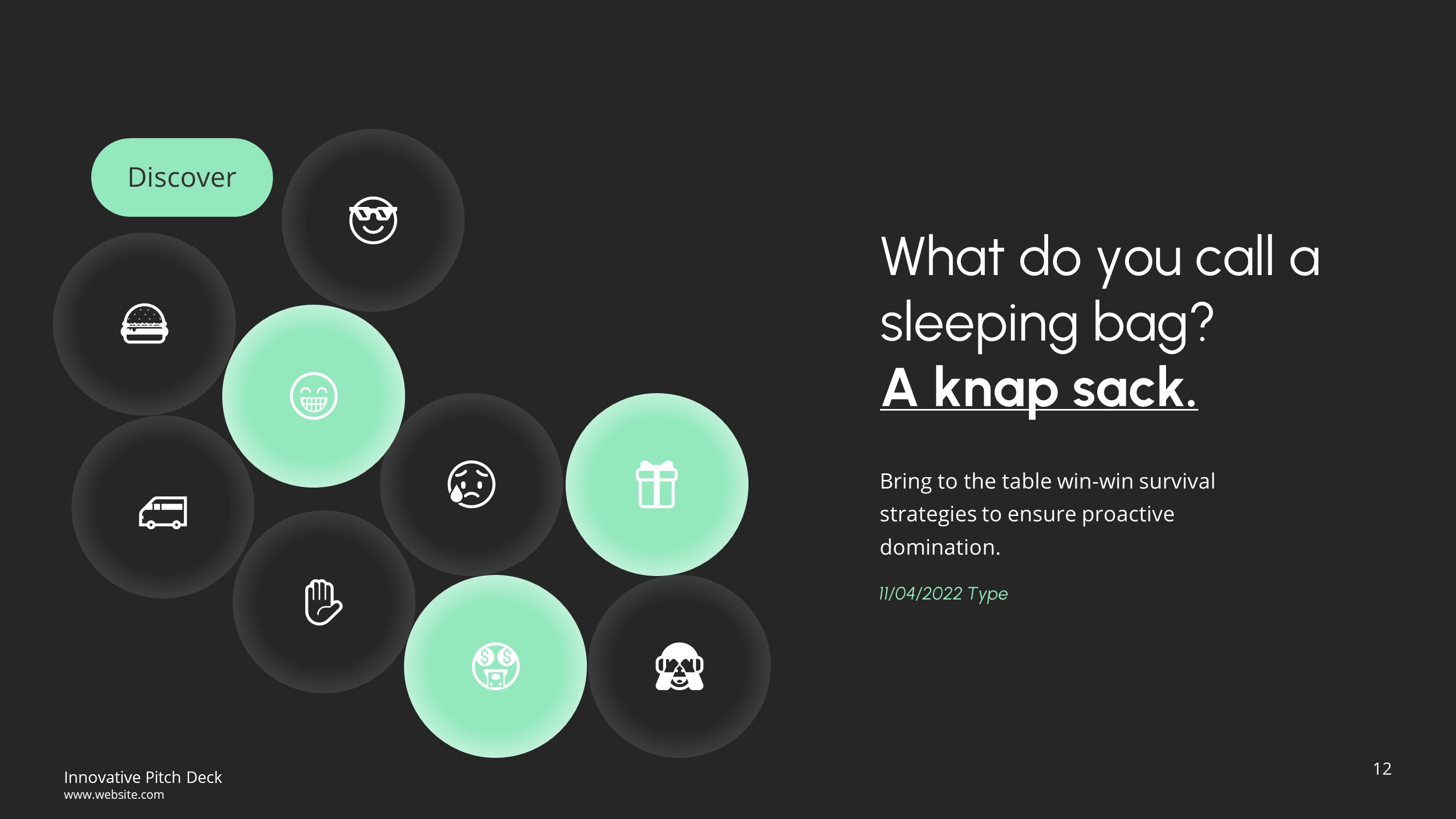 Innovative Pitch Deck Google Slides Template, Presentation Templates