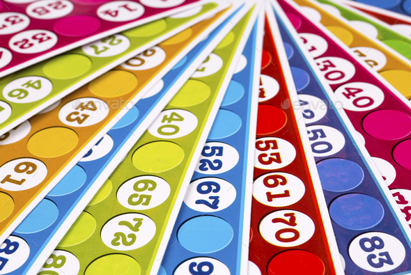 Colorful card game background. Tombola bingo cards. Stock Photo by ...
