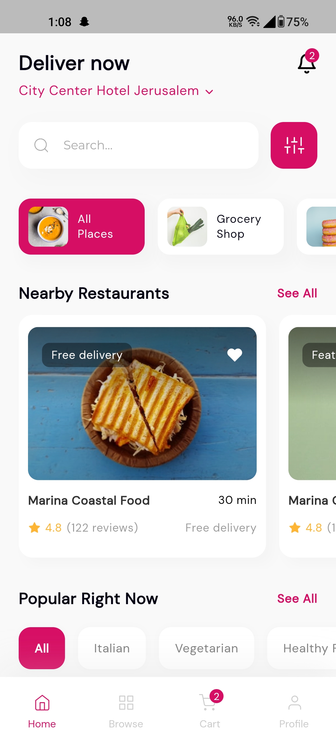 Multi Vendor Food Delivery App | Flutter UI Kit by KTonixSolutions