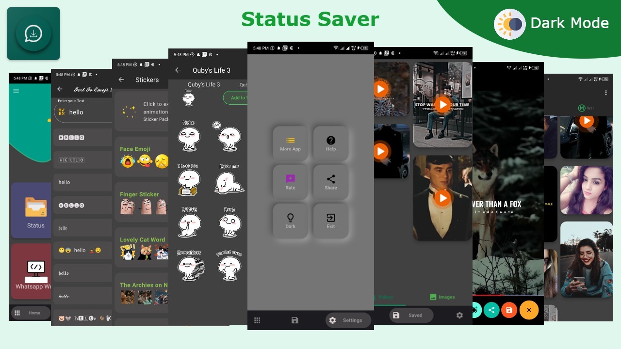 Status Saver & Stickers & QR Scanner - Flutter (Android) by JiniTeam