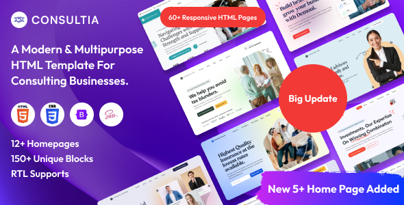 Consultia - Multipurpose Business Consulting HTML Template by VikingLab