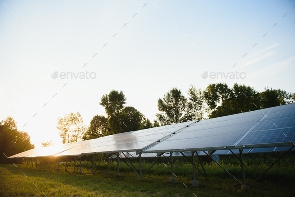 Solar panel produces green, environmentaly friendly energy from the ...