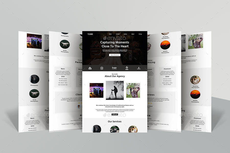 Photography Email Newsletter PSD Template, Web Elements | GraphicRiver
