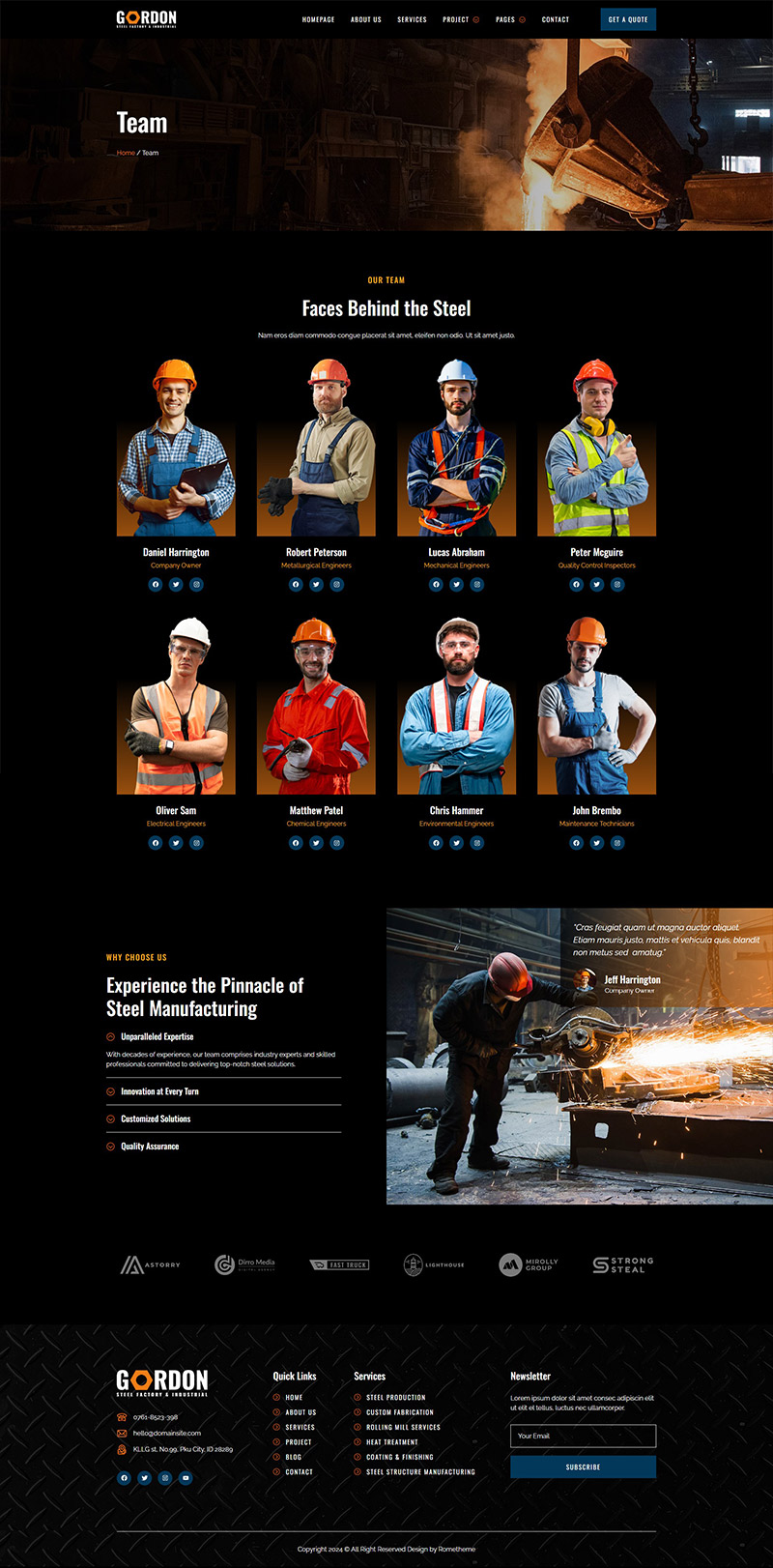 Gordon - Steel Factory & Industrial Plant Manufacturing Elementor ...