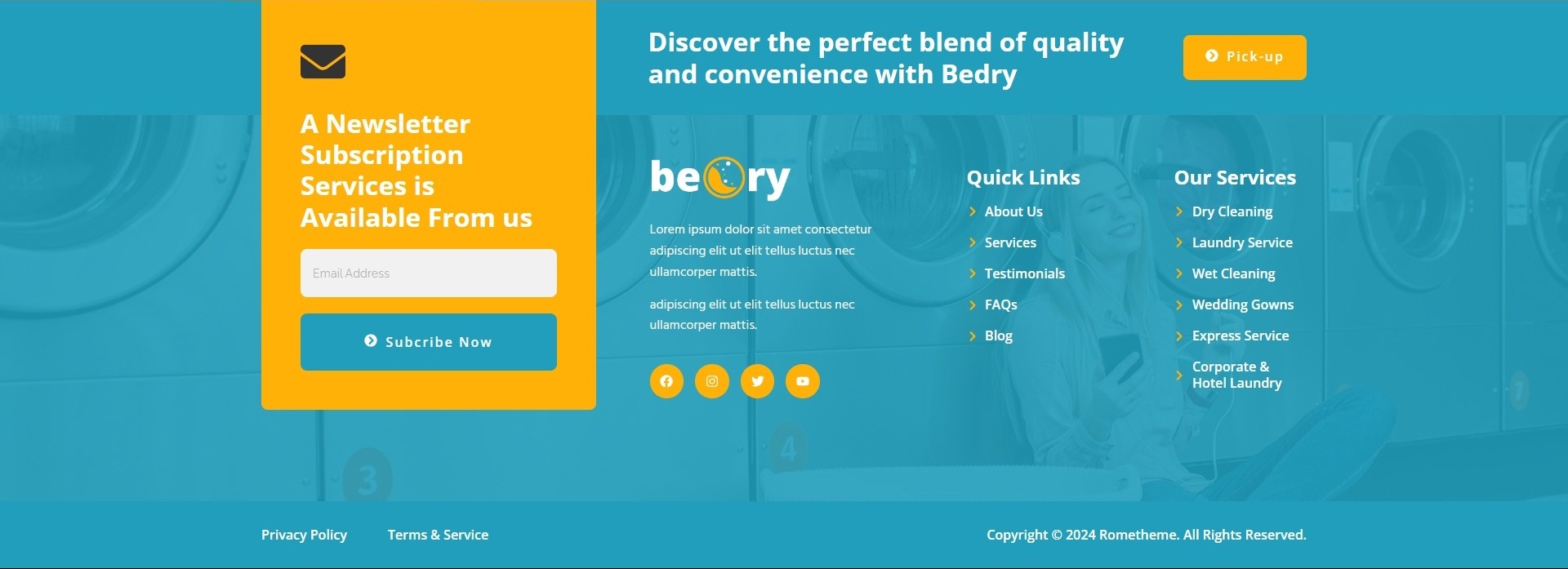 Bedry - Laundry Services Elementor Pro Template Kit by Rometheme ...