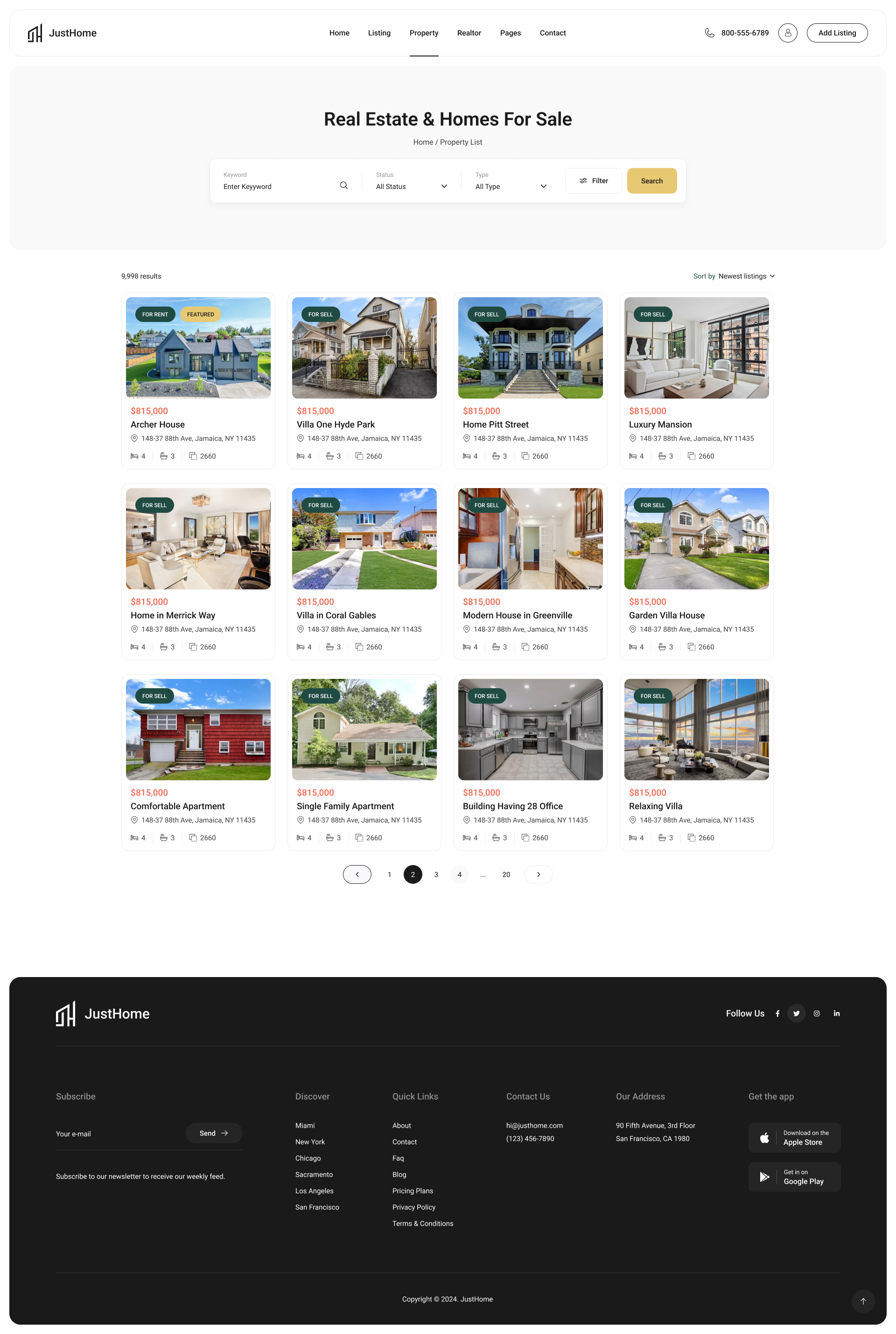 JustHome - Real Estate Figma Template by CreativeLayers | ThemeForest