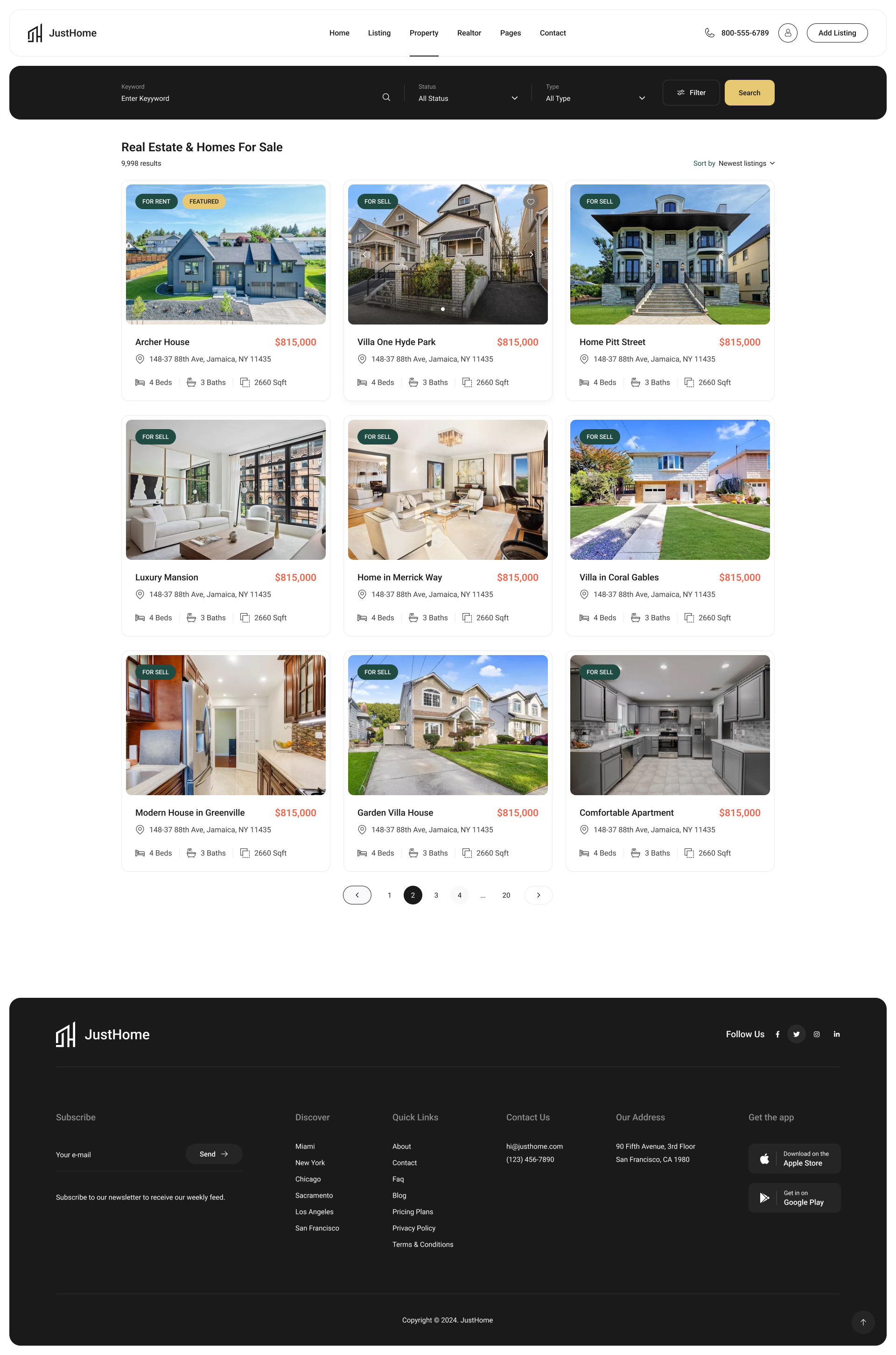 JustHome - Real Estate Figma Template by CreativeLayers | ThemeForest