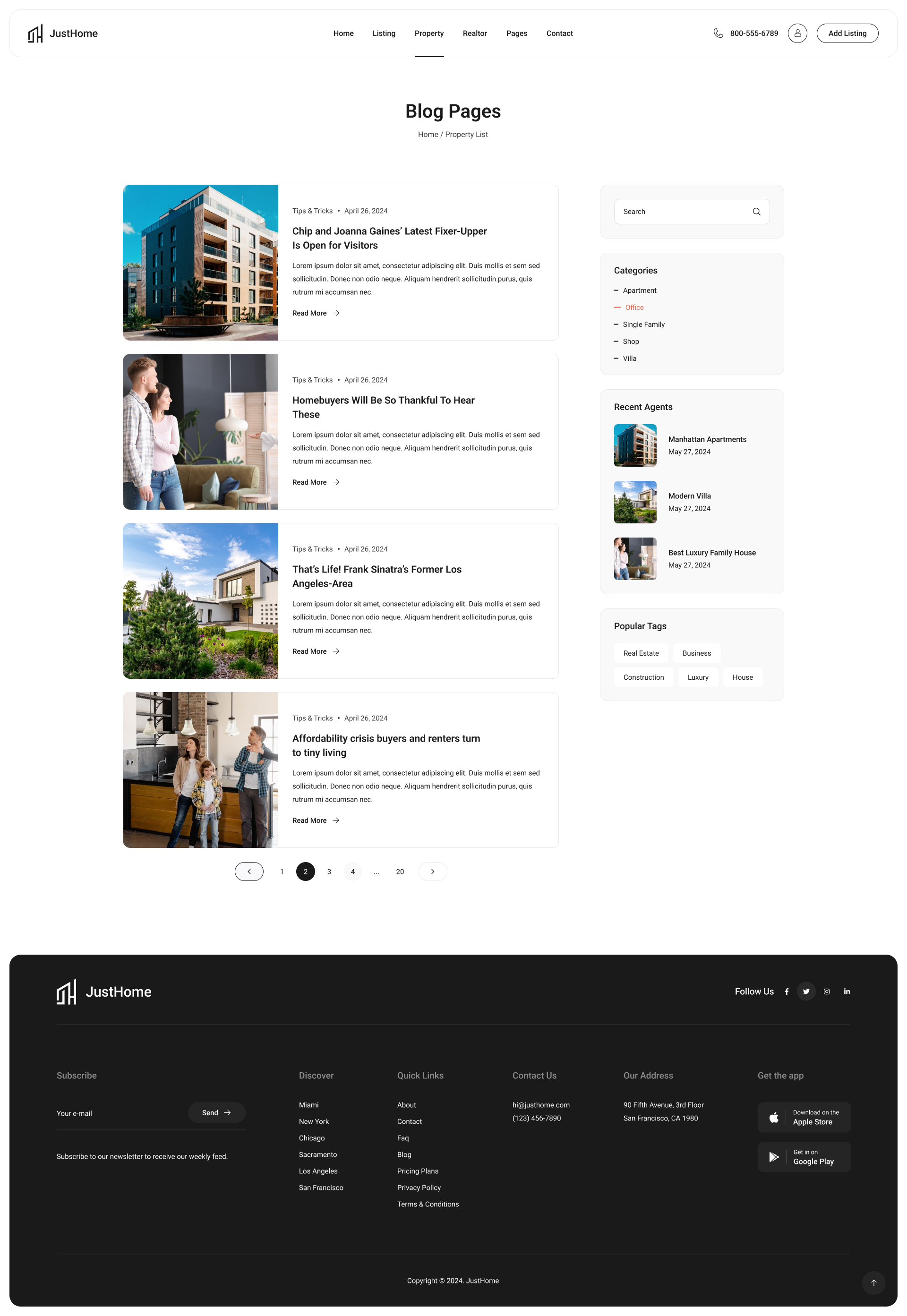 JustHome - Real Estate Figma Template by CreativeLayers | ThemeForest