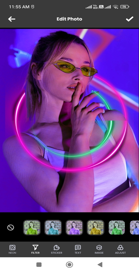 Neon Photo Editor with Effects - Stickers(Android 13 - SDK 34) by ...