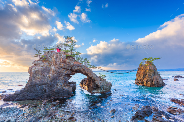 Noto Peninsula, Ishikawa, Japan at the Hatago Iwa Rock Stock Photo by ...