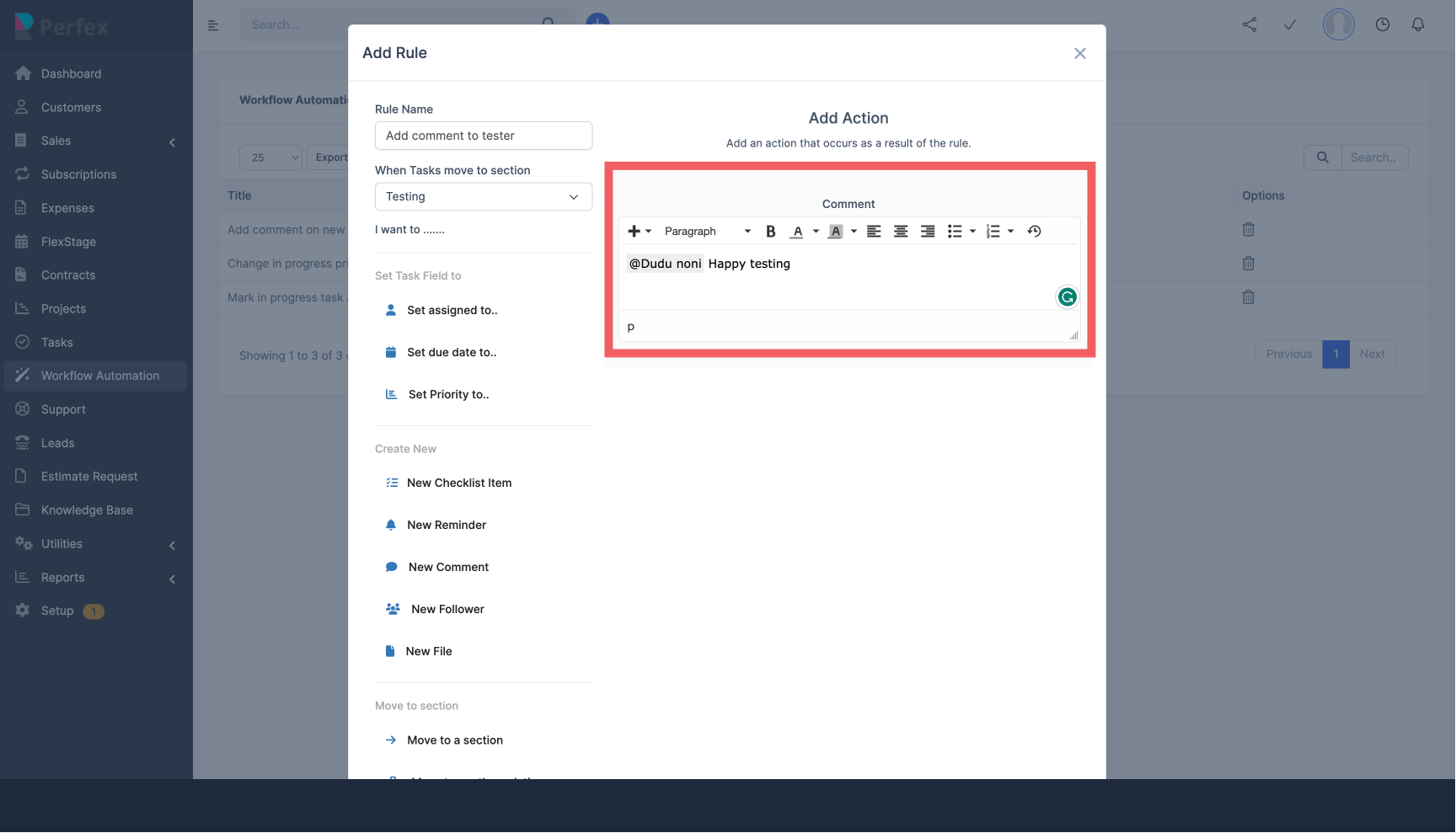 Workflow Rules and Automation Module for Perfex by flexibyte88 | CodeCanyon