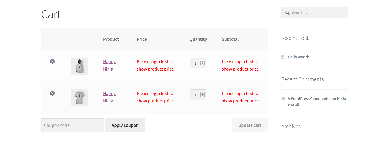 WooCommerce Product Only for Users by sumon086 | CodeCanyon