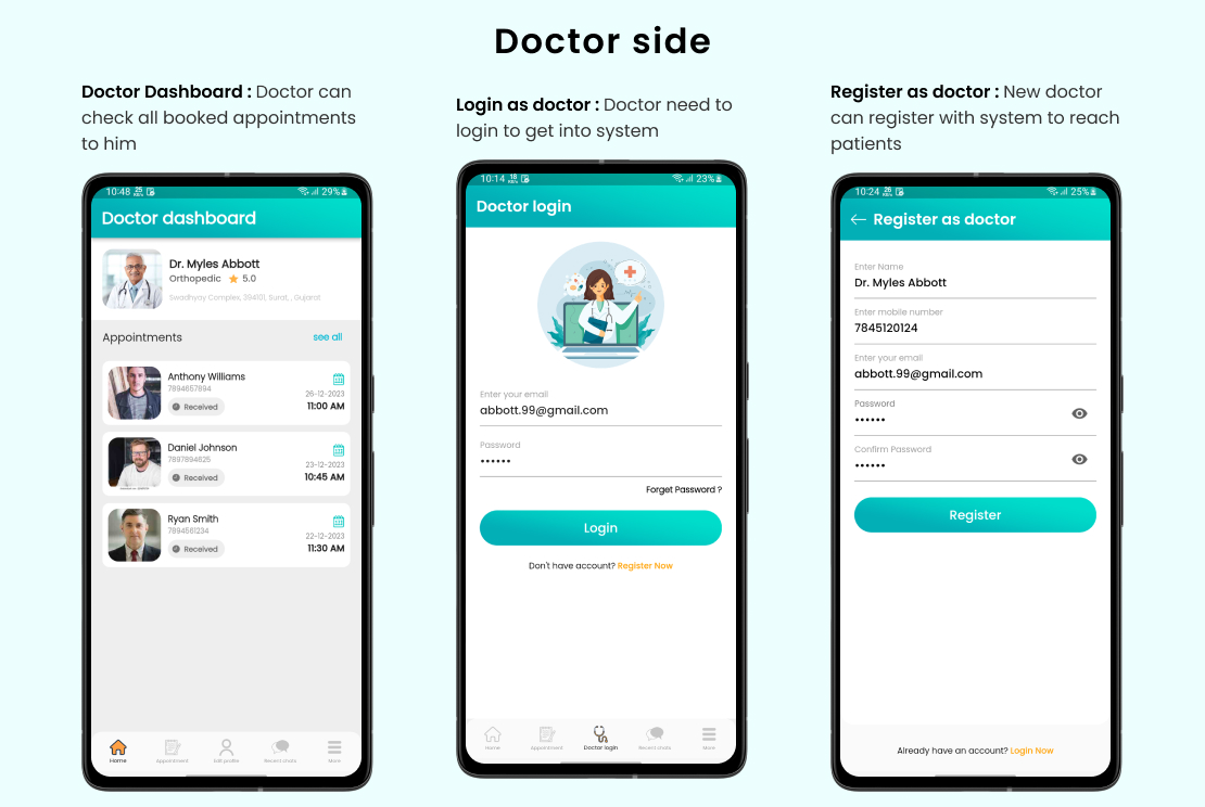 Doctor Finder - Appointment Booking With Time-slot app by FreakTemplate