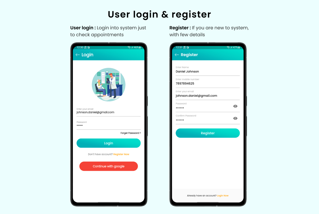 Doctor Finder - Appointment Booking With Time-slot app by FreakTemplate