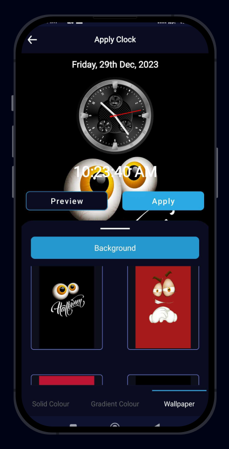 Night Neon Clock Wallpaper - Neon Clock Widget - Live Clock Wallpaper ...