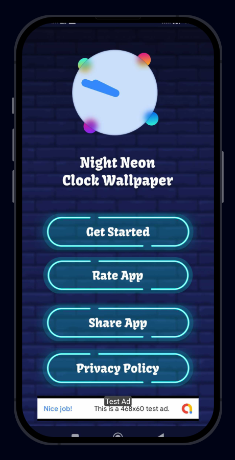 Night Neon Clock Wallpaper - Neon Clock Widget - Live Clock Wallpaper ...
