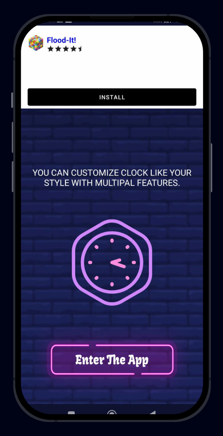 Night Neon Clock Wallpaper - Neon Clock Widget - Live Clock Wallpaper ...