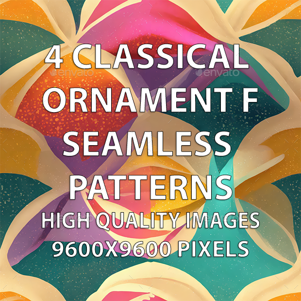4 Classical Ornament F Seamless Patterns by 3dvirtualand | 3DOcean