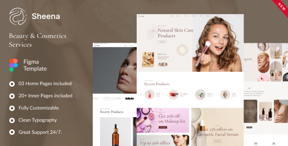Sheena - Beauty & Cosmetic Shop Figma Template by BuddhaThemes ...