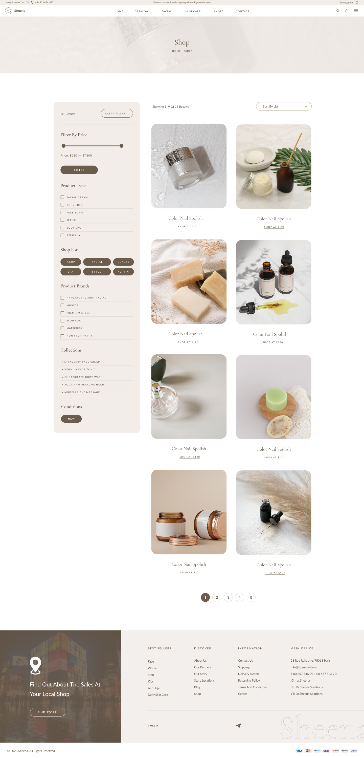 Sheena - Beauty & Cosmetic Shop Figma Template by BuddhaThemes ...