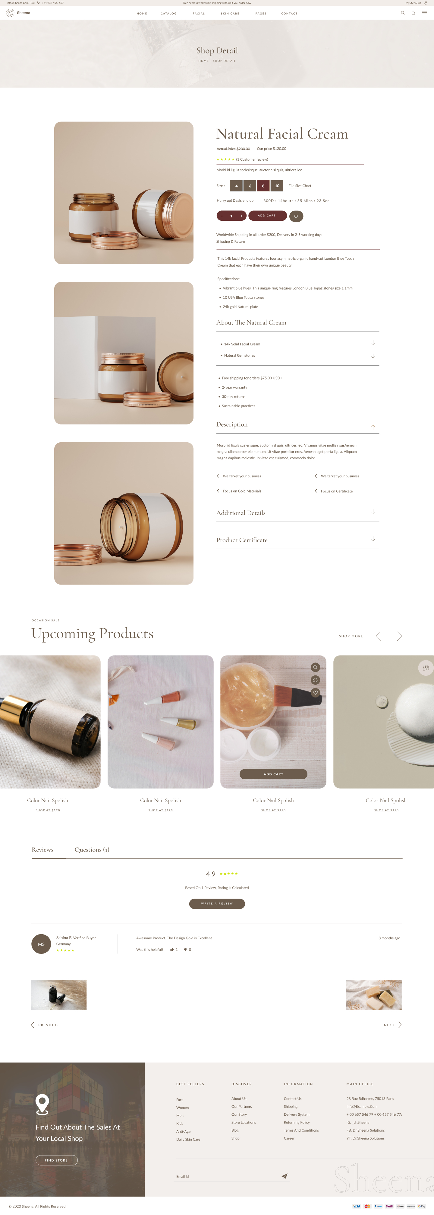 Sheena - Beauty & Cosmetic Shop Figma Template by BuddhaThemes ...