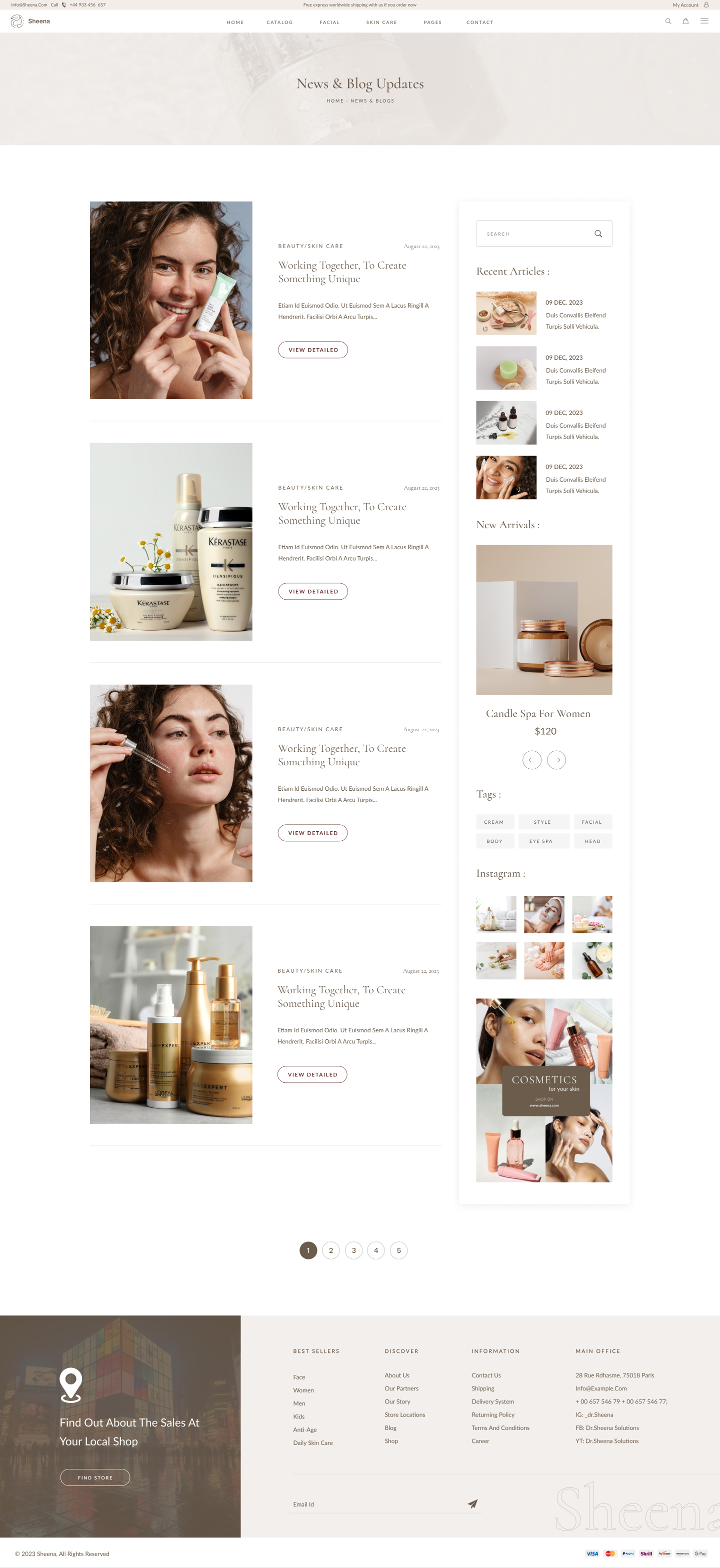 Sheena - Beauty & Cosmetic Shop Figma Template by BuddhaThemes ...