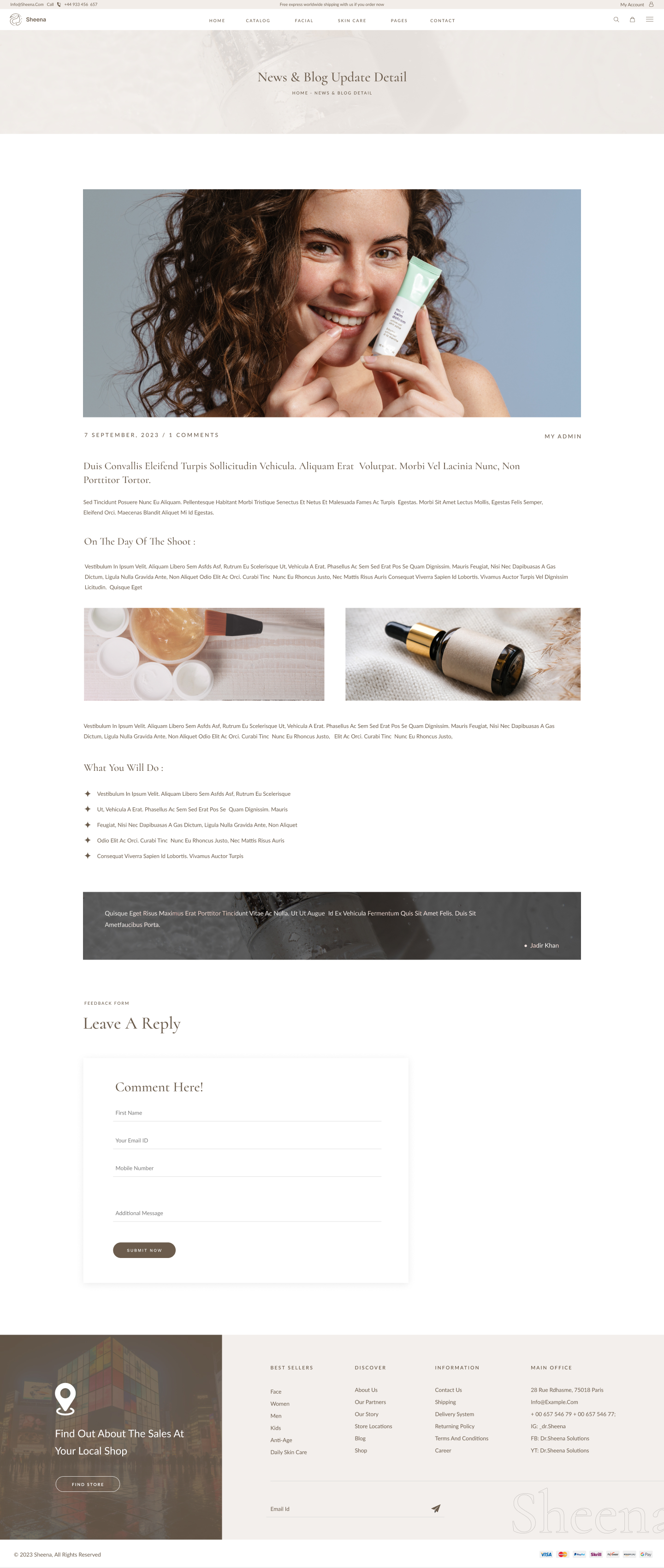 Sheena - Beauty & Cosmetic Shop Figma Template by BuddhaThemes ...