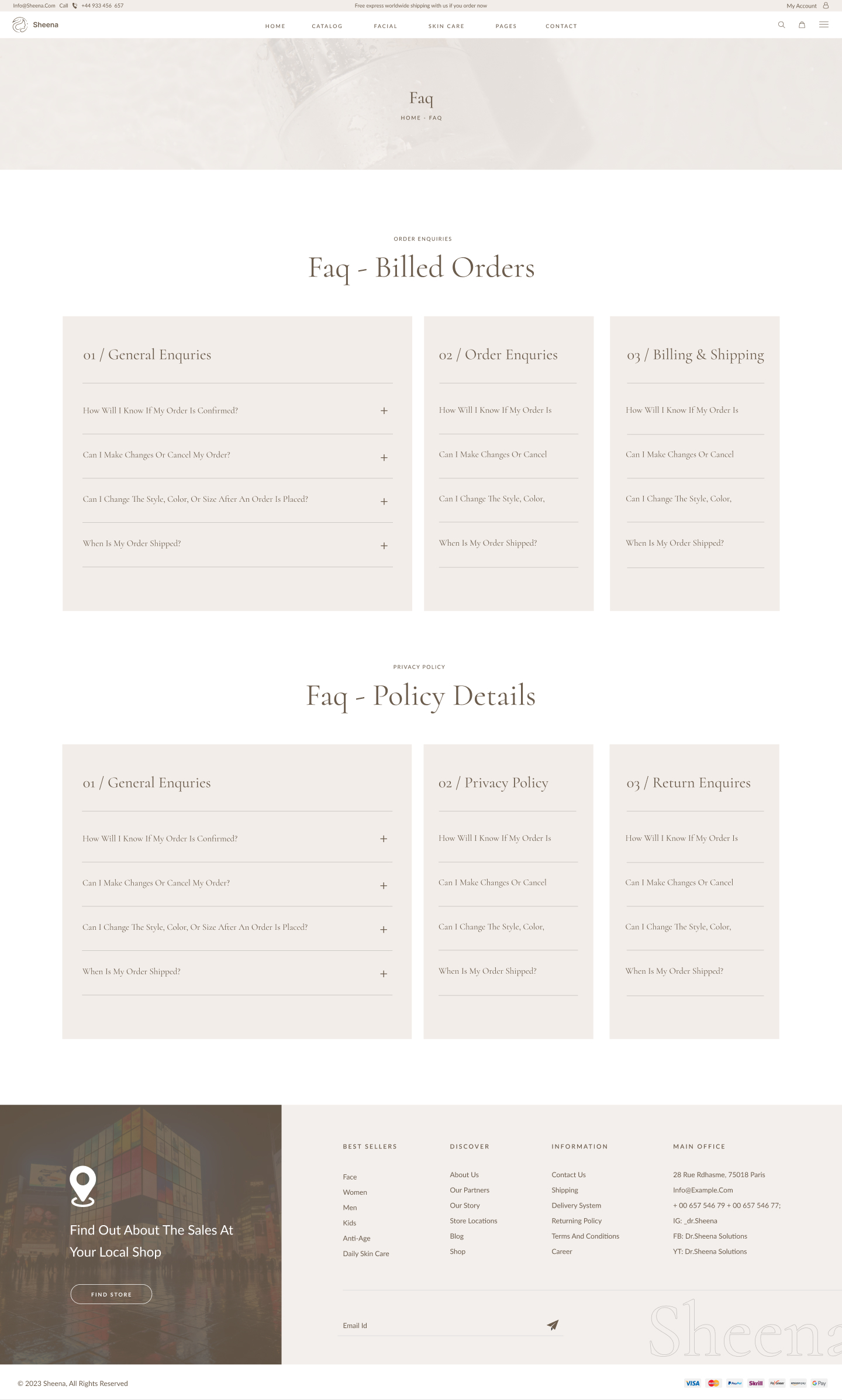 Sheena - Beauty & Cosmetic Shop Figma Template by BuddhaThemes ...