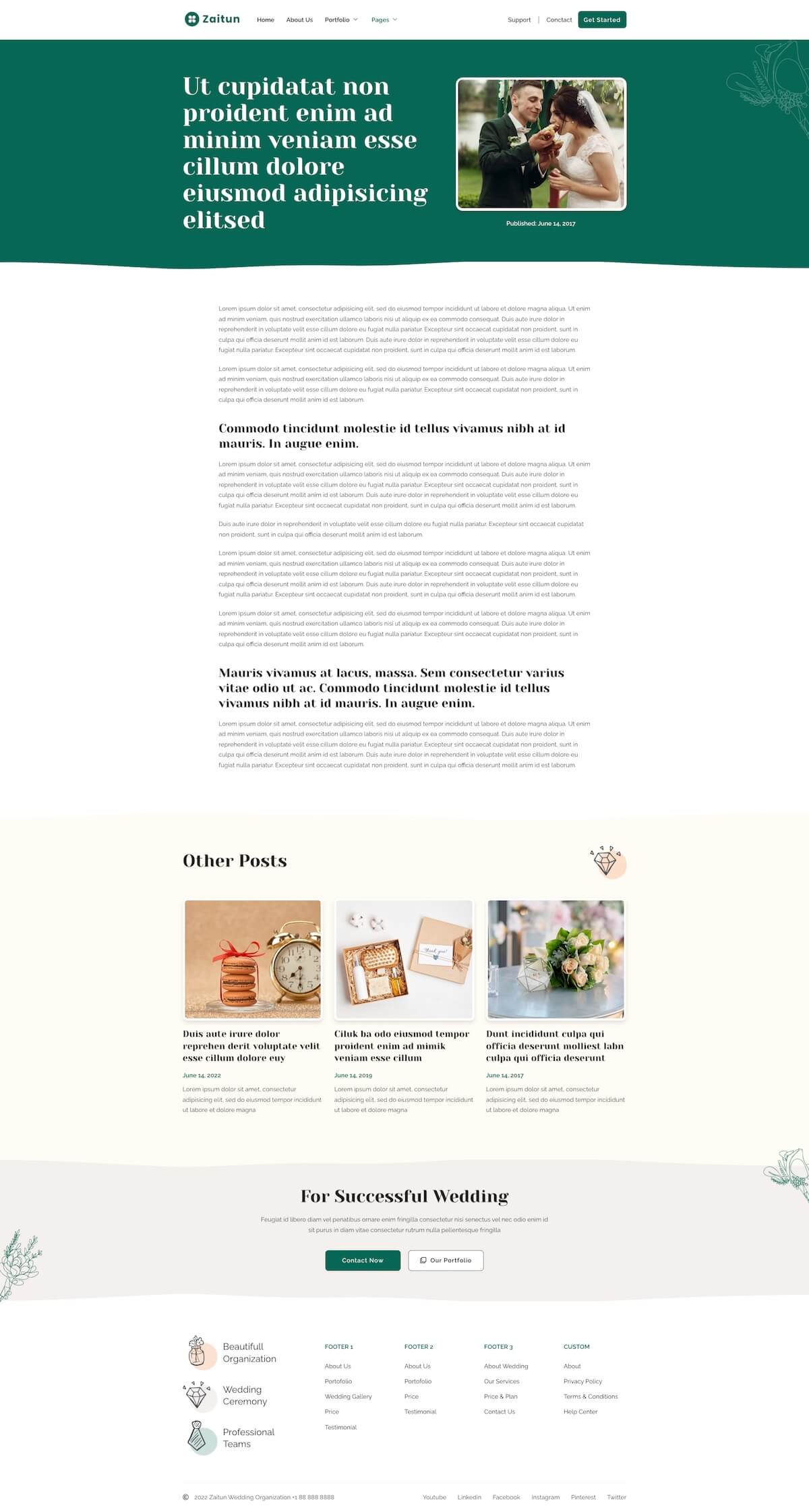 Zaitun - Wedding Organizer Elementor Template Kit by TemeGUM | ThemeForest