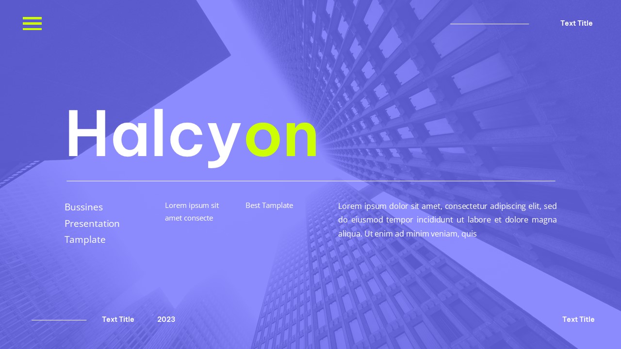 Halcyon - Modern Business Google Slides Template, Presentation Templates