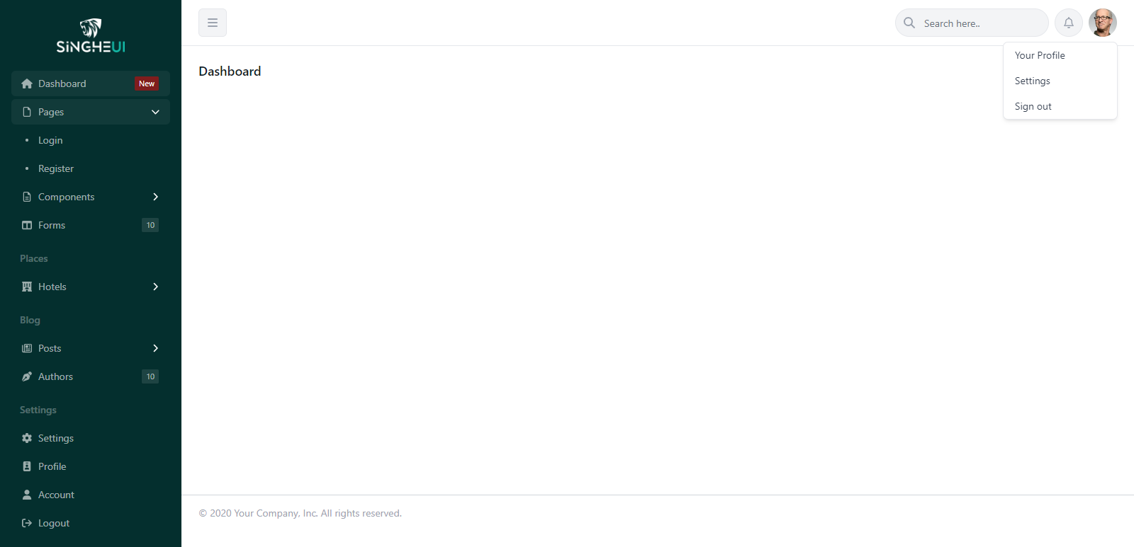 Vue.js Tailawind CSS Admin Panel Sidebar Navigation by SingheUI | CodeCanyon