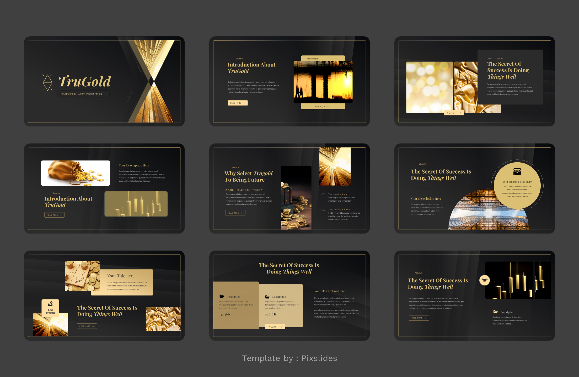 TruGold - Gold Business PowerPoint Presentation Template, Presentation ...