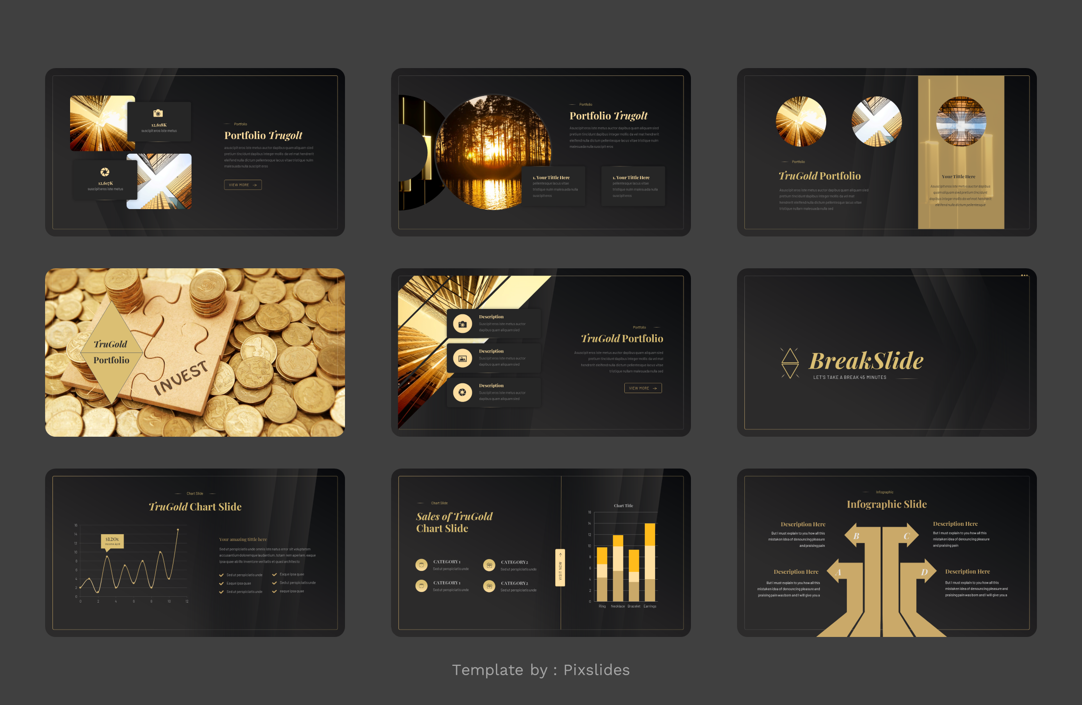 TruGold - Gold Business PowerPoint Presentation Template, Presentation ...