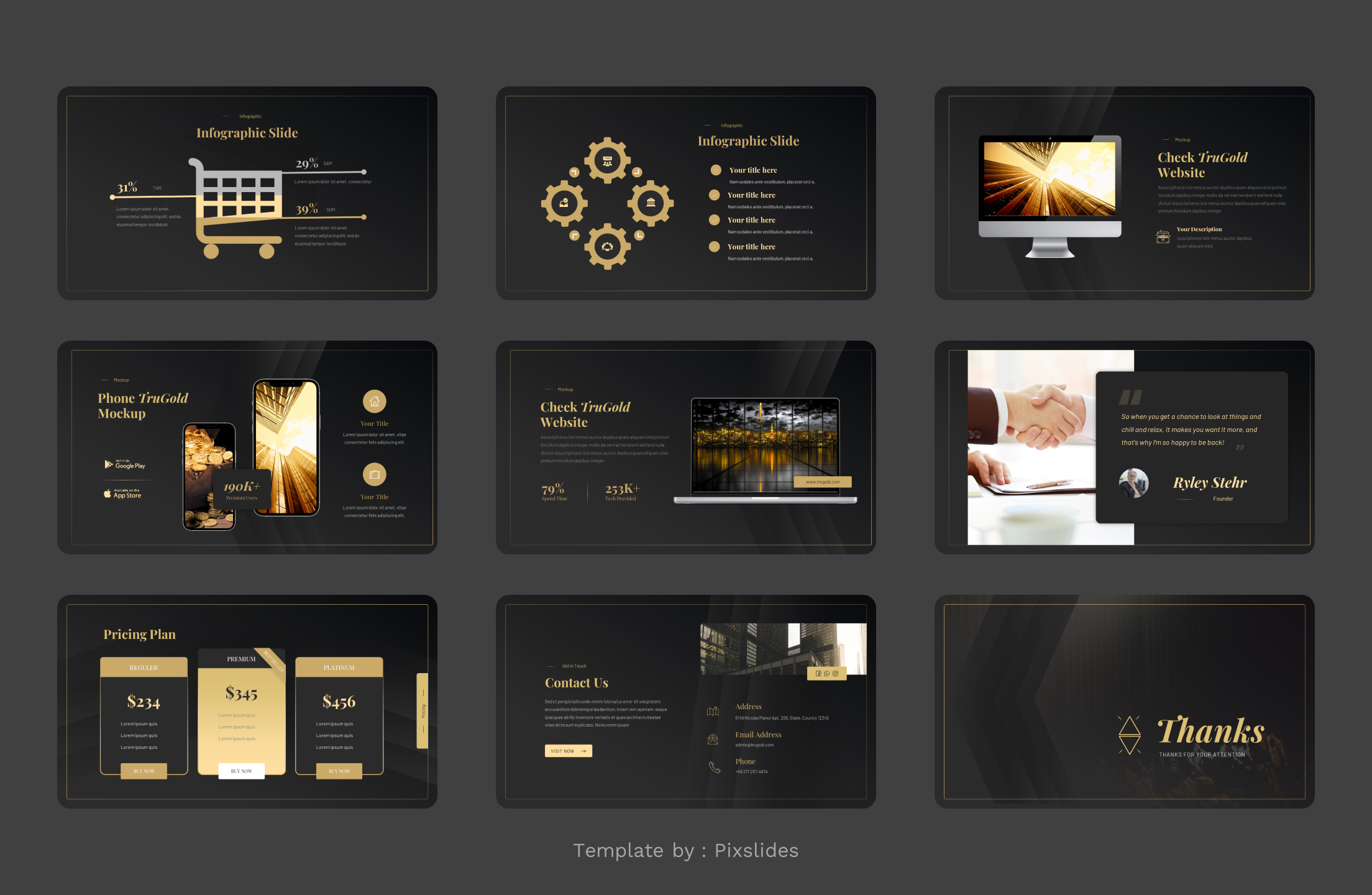 TruGold - Gold Business PowerPoint Presentation Template, Presentation ...