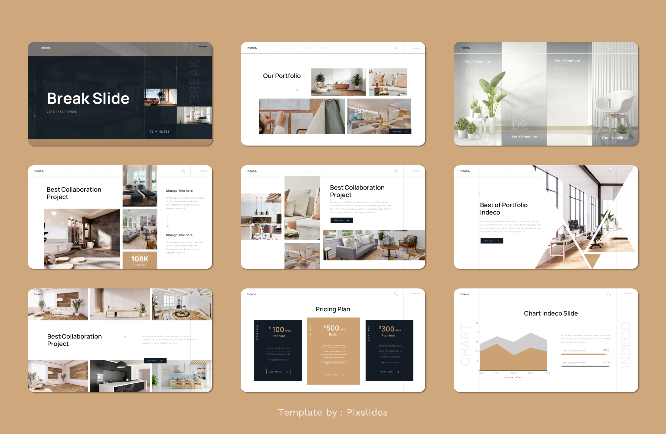 Indeco - Interior Design PowerPoint Presentation Template, Presentation ...