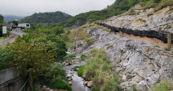 Huangxi hot spring recreation area in Yangmingshan national park Stock ...