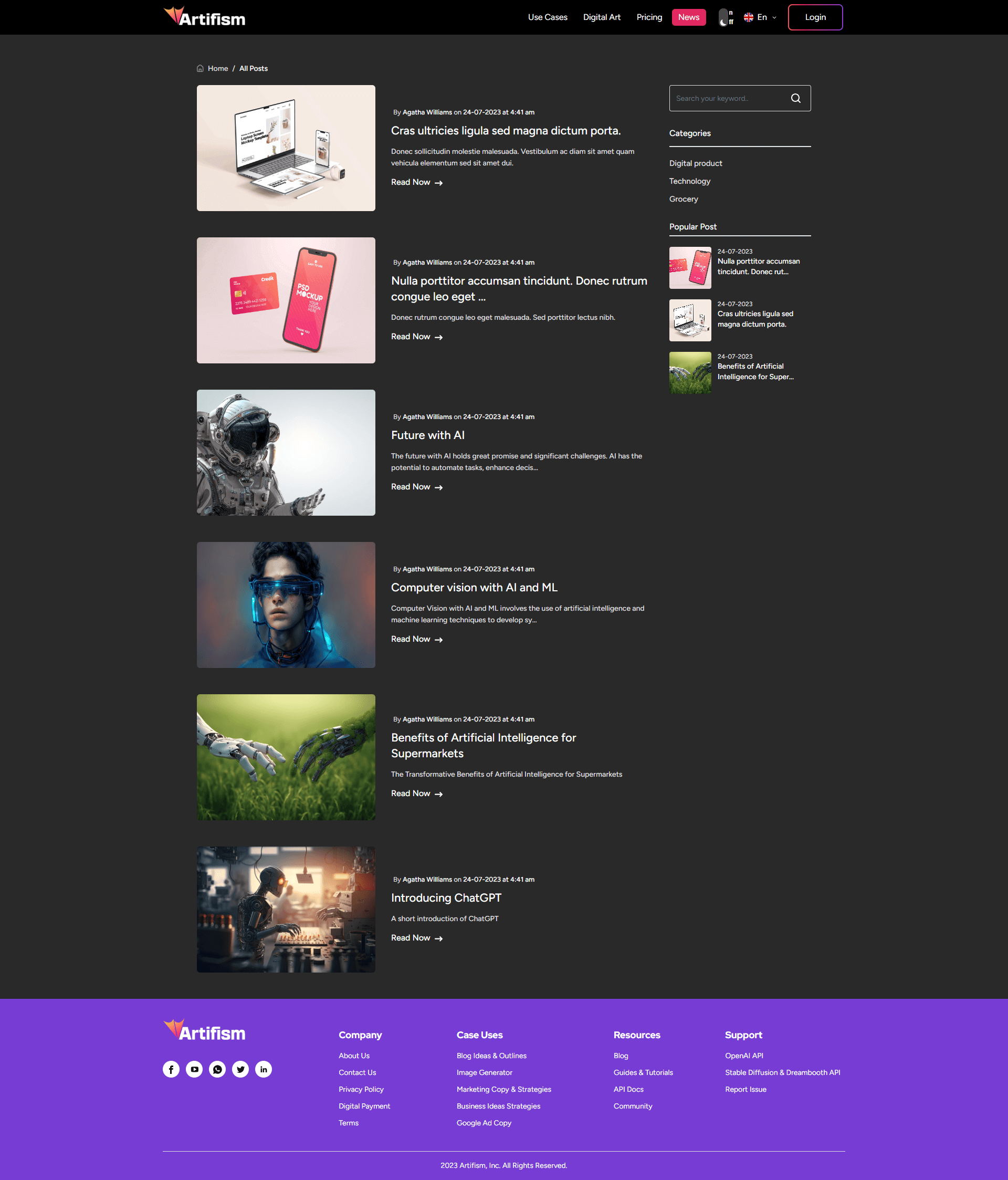 Artifism - AI Content & Image Generator SaaS by techvillage1 | CodeCanyon