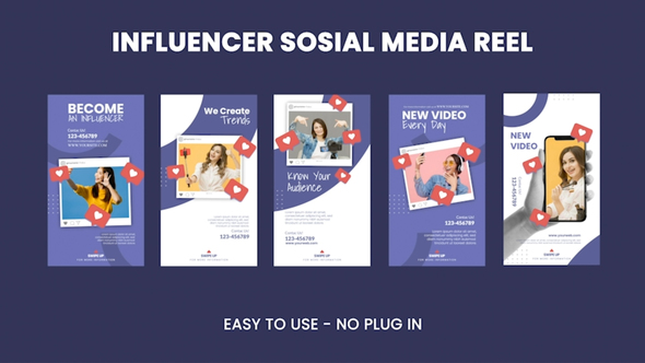 Influencer Social Media Reel V1, After Effects Project Files | VideoHive