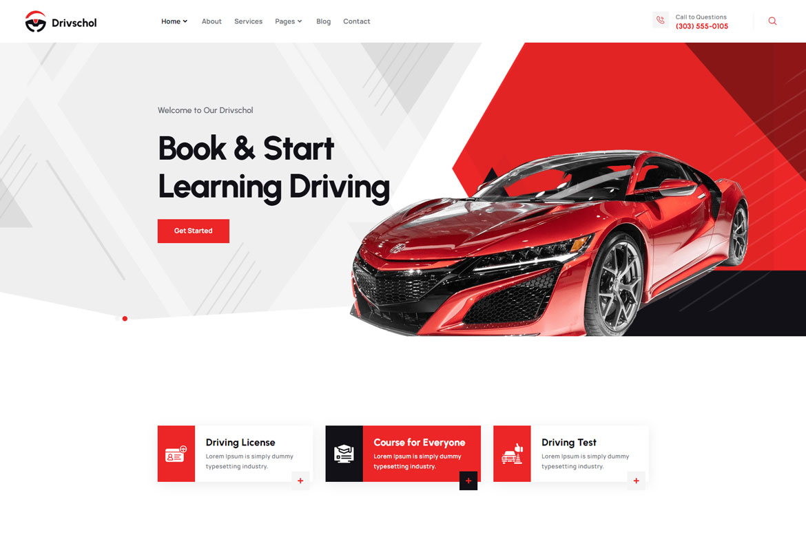 Drivschol - Driving School Elementor Template Kit by surisoft | ThemeForest