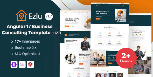 Ezlu - Business & Legal Consulting Angular 17+ Template by HiBootstrap
