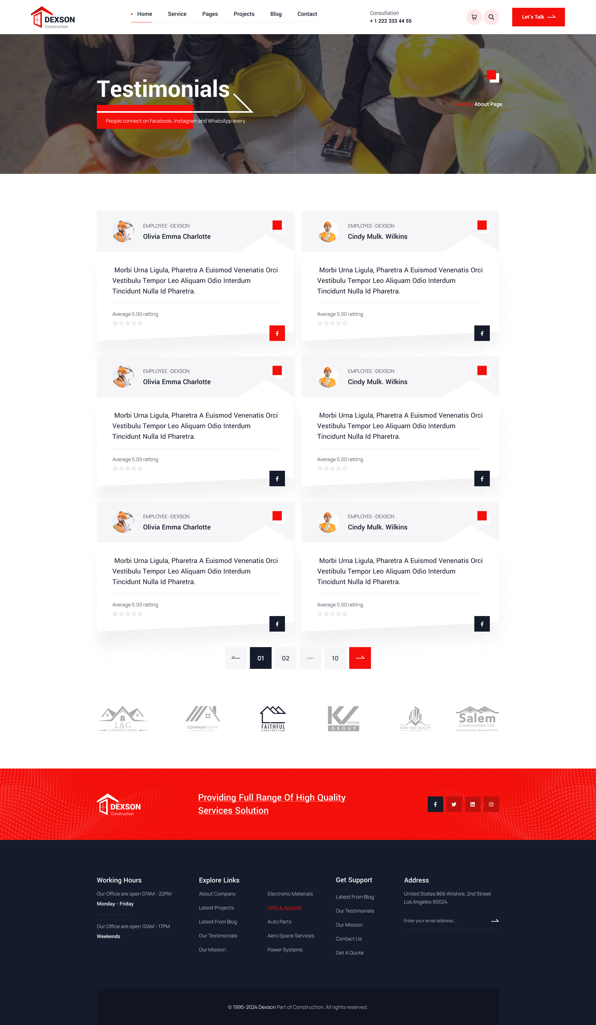 Dexson - Construction Figma Template by creativemela | ThemeForest