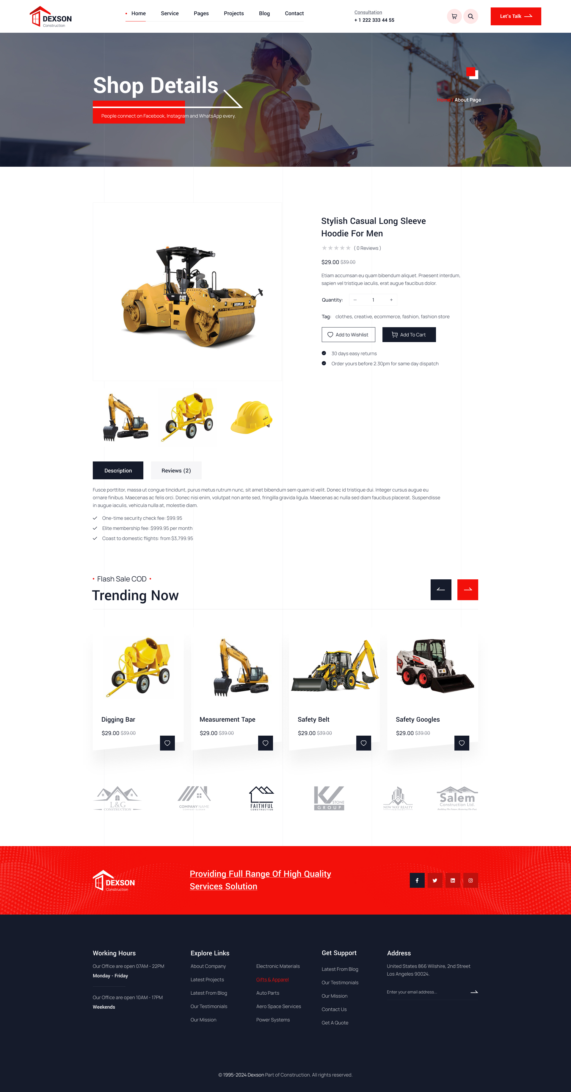 Dexson - Construction Figma Template by creativemela | ThemeForest