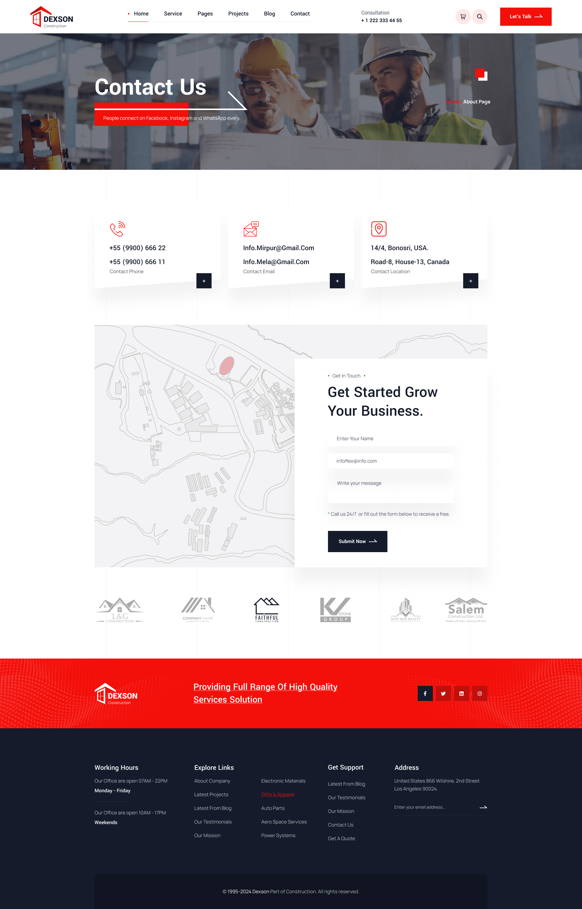 Dexson - Construction Figma Template by creativemela | ThemeForest