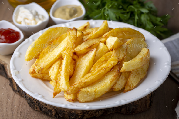 Turkish style handmade french fries, Turkish name; Ev yapımı patates ...