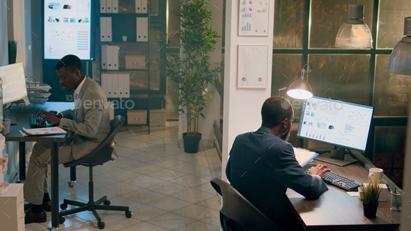 Employee asking coworker for help Stock Photo by DC_Studio | PhotoDune